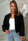 Glam Bomb Black Bomber Jacket | Pink Boutique