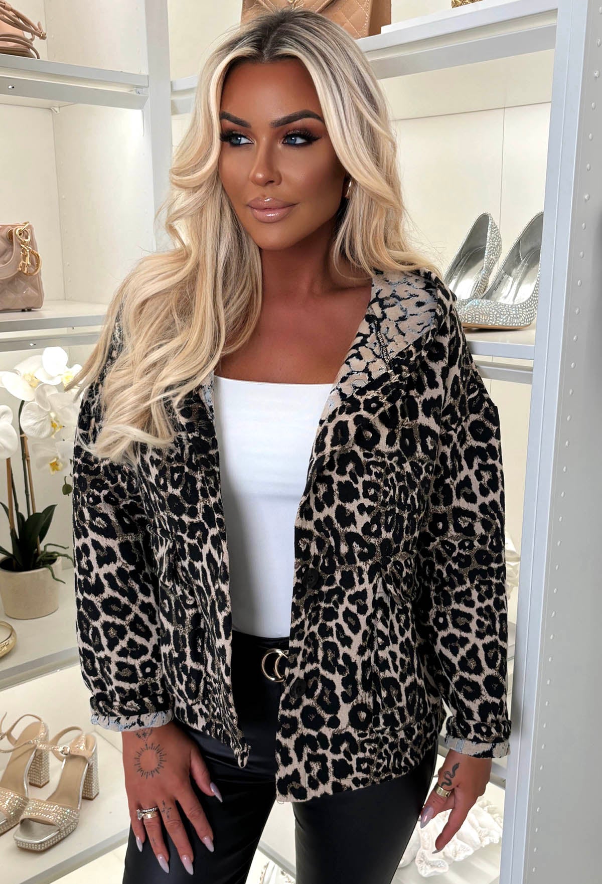 Zendaya Leopard Leopard Hooded Parka Jacket | Pink Boutique